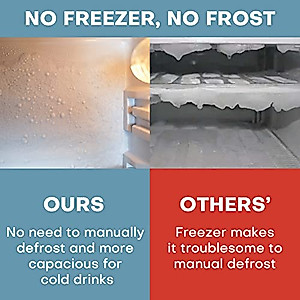 Upstreman 3.6 Cu Ft Small Refrigerator without Freezer, Retro Mini Fridge, Manual Defrost Free, Adjustable Thermostat, Side Bottle Opener, Small Fridge for Office, Bedroom, Dorm, Red-CR35