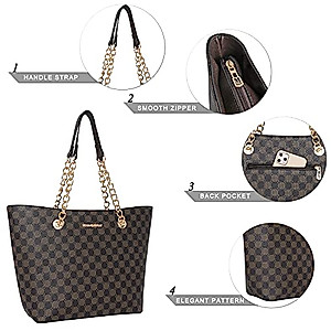 Montana West Large Tote Bag with Zipper Leather Purses and Handbags for Women Top Handle Shoulder Satchel Handbags Fashion Ladies Designer Handbags with Pockets Women Leather Hobo Handbags MWC-039CF