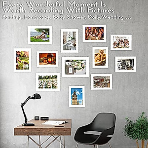 16 Pack 8x10 Picture Backing Board,JIEJIEGS Uncut White Mats Matboards for Photos, Frame, Artwork, Print,Picture,4-PLY,Acid-Free(16PCS,8X10in)