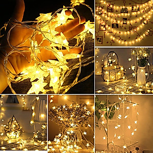 Star String Lights Christmas 100 LED USB & Battery Operated Waterproof 33 FT Twinkle Fairy String Lights with 8 Modes for Bedroom Home Indoor Outdoor Party Tree Wedding Garden Decoration