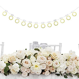 Bachelorette Party Banner - Glitter Gold and Silver Diamond Ring Banner, Engagement Party Decorations, Bride to Be Decorations , Bridal Shower Decorations