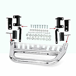 South Mud Bay 3" Bull Bar Bumper Guard Compatible with Chrome Stainless Steel E03YA0106