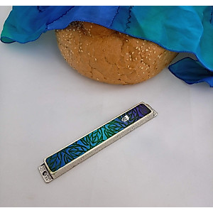 Mezuzah Case, Handmade Judaica Art by Israeli artist, perfect as wedding and Bar Mitzvah Gift
