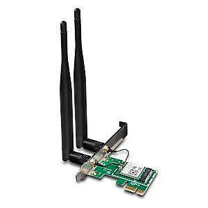 Tenda AC1200 PCIe WiFi Card – Dual Band Wireless Card with 2 x 5dBi Detachable Antennas – Gigabit Network Card – PCI Express WiFi Card for Desktop/PC Gaming – Supports Windows 10(E12)
