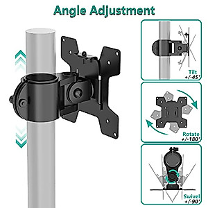WALI VESA Mounting Plate for WALI Monitor Mounting System, VESA 75 by 75 mm and 100 by 100 mm (VES01), Black