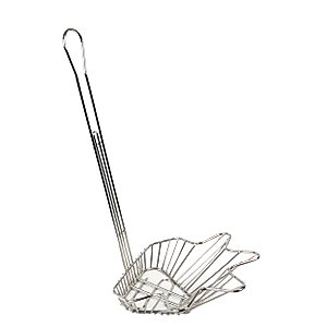 Thunder Group SLTB018T, 18-Inch Triangle Taco Salad Bowl Basket, Deep Fryer Taco Holder Basket, Commercial Heavy-Duty Taco Fry Basket with Handle
