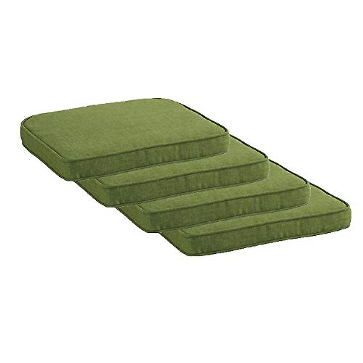 Comfort Classics, Inc. Outdoor Texture Green SEAT PAD (Set of 4) 21" L x 18" W x 2.5" H in Spun Polyester