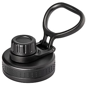 Prurex Spout Lid for Wide Mouth Hydro Flask Water Bottles Replacement Lid for 12,16,18,22,32,40,64oz Sports Water Bottles (Black, 1 Pack)