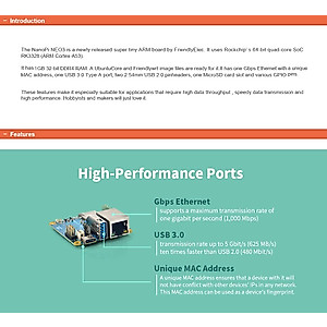 youyeetoo FriendlyElec NanoPi NEO3 Mini Router Single Board Computer Rockchip RK3328 Super Tiny ARM Board for IOT (with Case and Heat Sink)