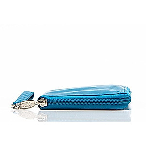 Big Skinny Women's Panther Clutch Slim Wallet, Holds Up to 40 Cards, Ocean Blue