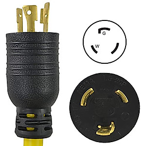 Conntek PL520520 NEMA L5-20P to NEMA 5-15/20R Pigtail Adapter, UL Listed