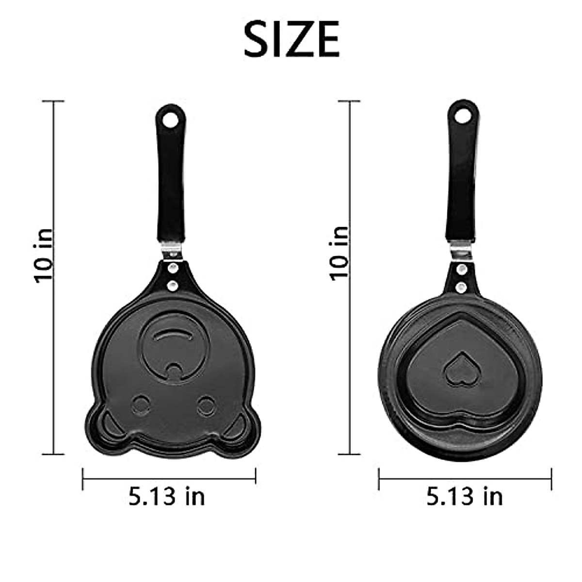 Setaria Viridis Mini Pancakes Maker Egg Frying Pan Pancake Pan Maker Cute Nonstick Cooking Cookware Mini Cartoon Saucepan Egg Frying Pan Breakfast Maker Omelette Pan(Bear) (26.5 * 13.5)
