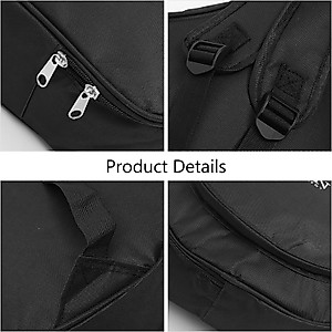 Banjo Gig Bag Banjo Case: Black Kmise Carrying Gig Bag Interior Padded Hardshell for String Full Size Resonator Banjos