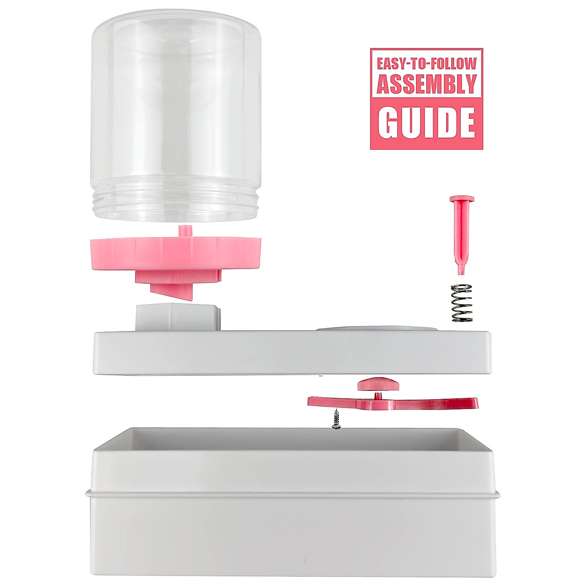 FINFINLIFE Paint Brush Cleaner Tool - 20 Painting Brushes & Brush Rinser Paint Water Dispenser for Acrylic, Watercolor & Water-Based, Convenient Paint Brush Washer, Painting Station for Kids, Pink