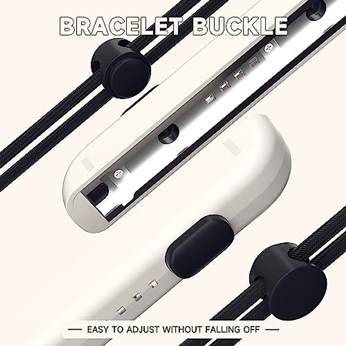 Joycon Wrist Straps for Switch, Replacement for Joy Con Strap 4 Pack, Adjustable Switch Joycon Wrist Strap(Black and White)