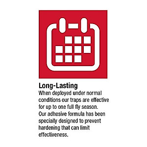 Catchmaster Fly Ribbon 20Pk, Bug & Fly Traps for Indoors and Outdoors, Premium Sticky Adhesive Fruit Fly & Gnat Hanging Strips, Bulk Scented Flying Insect Paper Rolls, Non Toxic Pest Control for Home