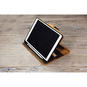 Personalized leather magnetic ipad 12.9 case, brown leather ipad air 4th generation case covers, rustic leather iPad Pro case Y02-IXPMNC (iPad mini 6)