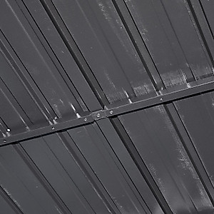 Goohome 12 x 18FT Hardtop Gazebo, Aluminum Frame Double Roof Gazebo Canopy with Mosquito Net and Curtains, Outdoor Permanent Hard Top Waterproof Pergola for Shade and Rain for Lawn, Backyard, Patio