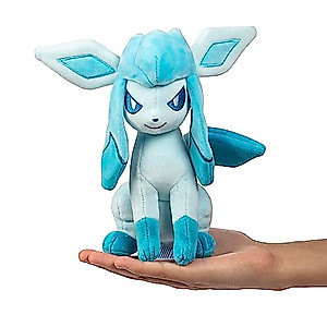 Pokémon 8" Glaceon Plush - Officially Licensed - Quality & Soft Stuffed Animal Toy - Eevee Evolution - Add Glaceon to Your Collection! - Great Gift for Kids & Fans of Pokemon
