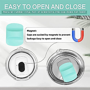 Replacement Magnetic Lid Slider,Compatible with YETI Magnetic Lid 10oz, 14oz, 16oz, 20oz, 26oz, 30oz,Magnetic Spill Proof Tumbler Cover(4 Packs)