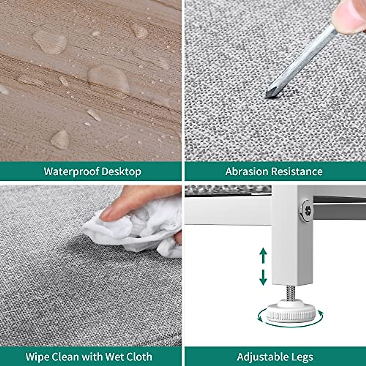 YITAHOME Storage Tower with 8 Drawers - Fabric Dresser with Large Capacity, Organizer Unit for Bedroom, Living Room & Closets - Sturdy Steel Frame, Easy Pull Fabric Bins & Wooden Top (Light Grey)