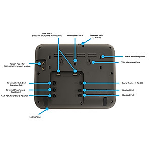 OBi2182 WiFi VOIP Phone with Power Adapter - 12-Line Cloud-Managed Gigabit Google Voice Phone with Color Display