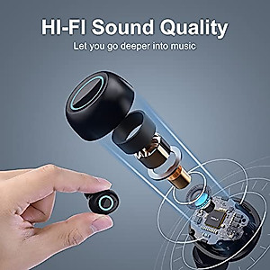 iWALK CrazyDuo Ear Pods Wireless Earbuds with Charging Case, 2500mAH 80H Instant Pairing IPX5, Stereo Earphones in-Ear Built-in Mic Headset Immersive Bass Sound for Sport