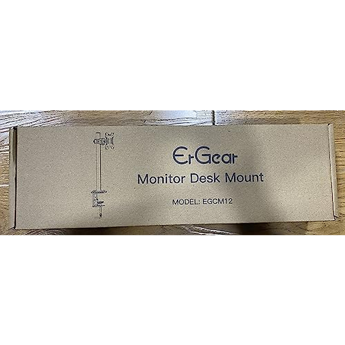 Ergear Monitor Mount for Most 13-32" Computer Screens up to 17.6lbs, Improved LCD LED Monitor Riser, Adjustable Height and Angle, Single Desk Mount Stand, Black, EGCM12