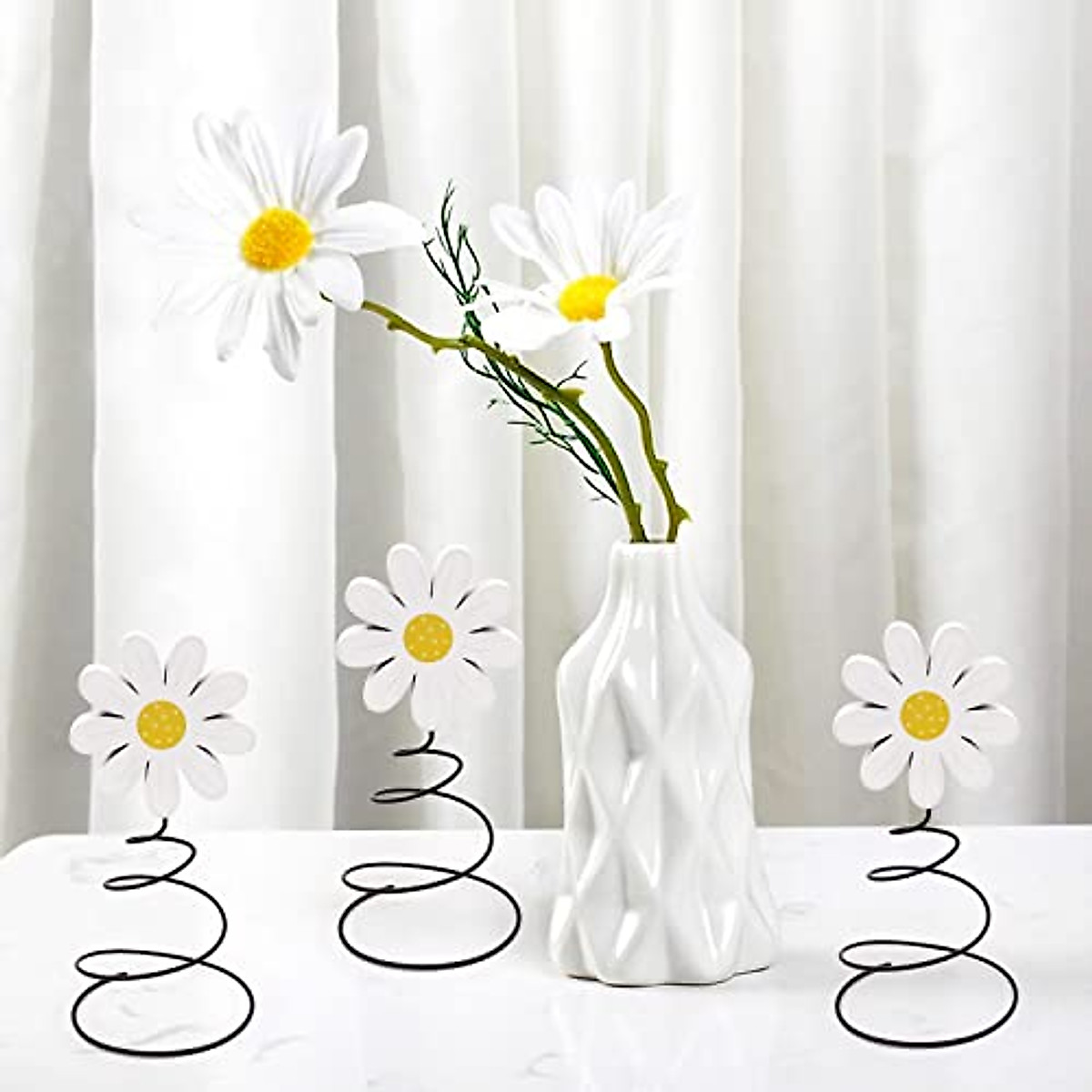 Daisy Tiered Tray Decor Spring Summer Daisy Decor Rustic Wood Block Signs Farmhouse Home Decor Housewarming Gift Ideas Set of 3