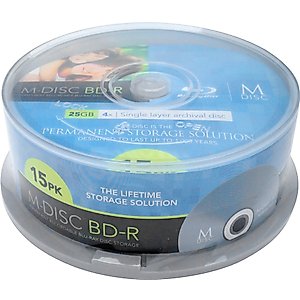 Millenniata M-DISC MDBD015 - Blank Blu-Ray Discs (Spindle)