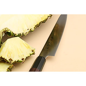 Yoshihiro Inox Stain-resistant Aus-8 Steel Ice Hardened Petty Utility knife Shitan Handle 6" (150mm)