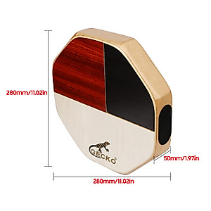Btuty Cajon Hand Drum Cajon Drum Percussion Instrument with Carrying Bag Portable for Travel Camping
