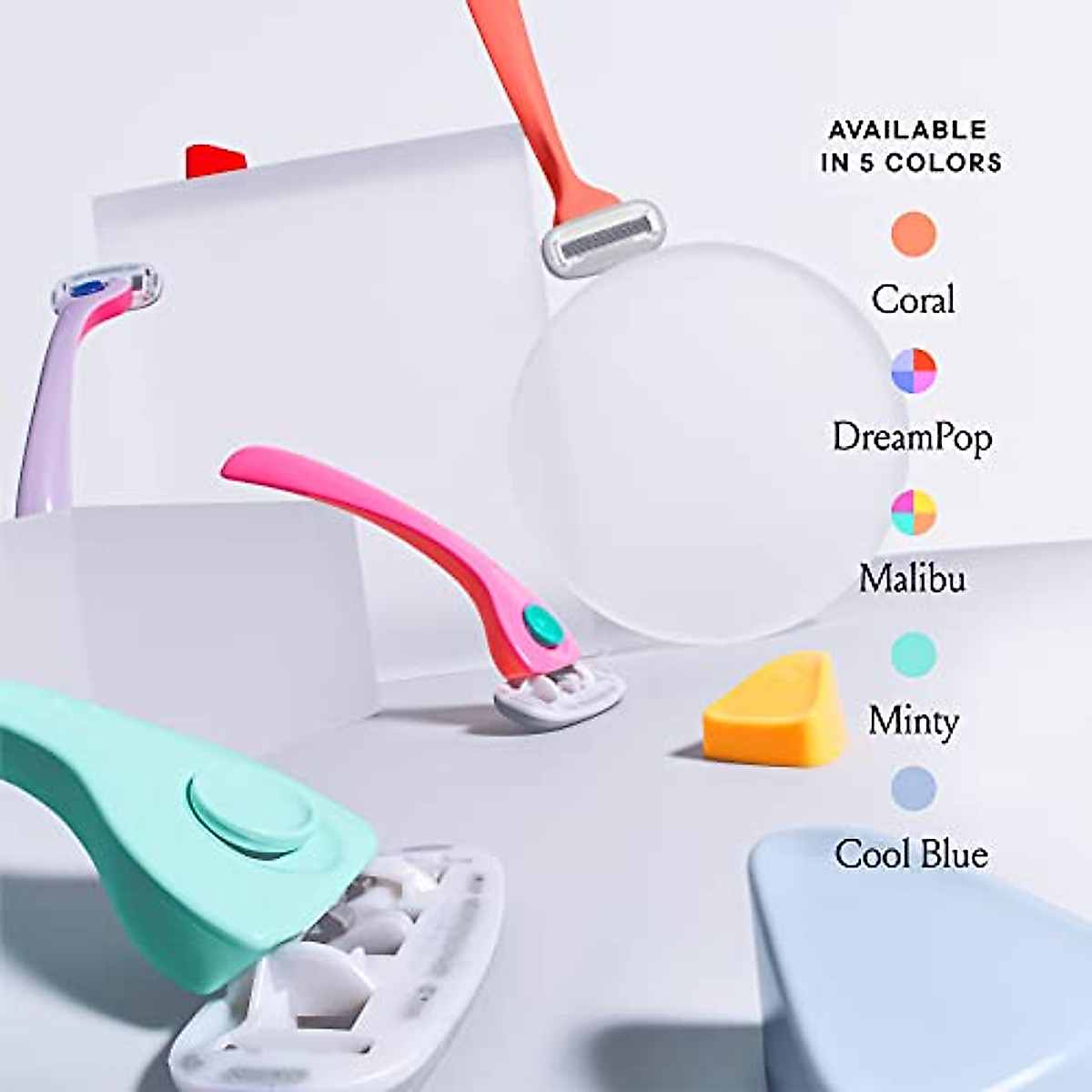 Billie Razors for Women Shave Kit – Women’s Razor + 4 x 5-Blade Razor Refills + Magnetic Holder – DreamPop