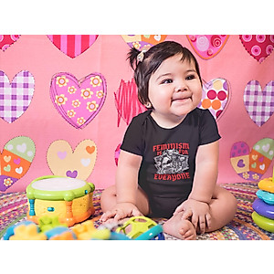 Pop Threads Feminism is for Everyone Metal Punk Emo Goth Infant Baby Boy Girl Bodysuit Black 6M