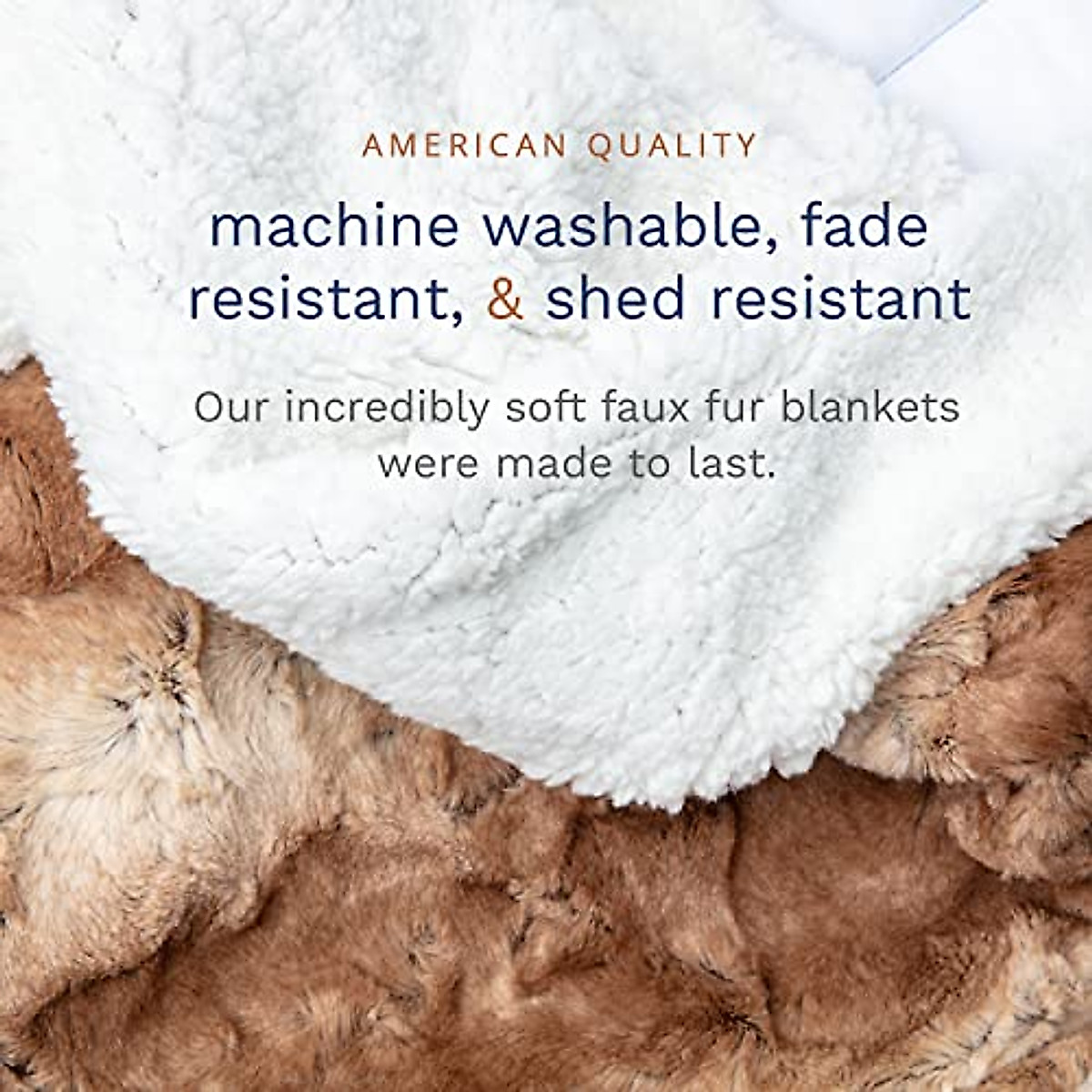 ViscoSoft Faux Fur King/California King 90"x108" Sherpa Luxury Blanket Brown - Shed Free Furry Comforter - Cozy, Soft, Fuzzy Faux Fur Throw Blanket for Couch or Bed