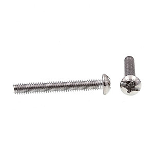 Prime-Line 9003702 Machine Screw, Round Head, Slotted/Phillips Combo, #8-32 X 1-1/4 in, Grade 18-8 Stainless Steel, Pack of 25