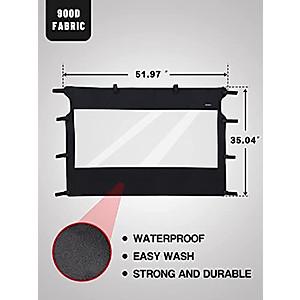 ZIDIYORUO Soft Rear Windshield for Yamaha Rhino & Massimo UTVs - PVC Windscreen with Excellent Visibility, Waterproof & Tough Against Punctures, Tears & Abrasion.