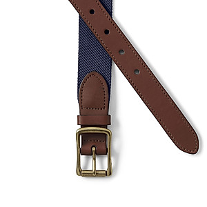 Lands' End Mens Elastic Surcingle Belt Radiant Navy