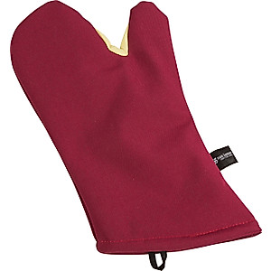San Jamar KT0215 Cool Touch Flame Conventional High Heat Intermittent Flame Protection up to 900°F Oven Mitt, 15" Length, Red