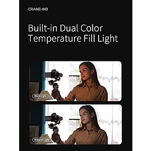 Zhiyun Crane M3 Handheld 3-Axis Camera Gimbal Stabilizer, Gimbal Stabilizer for Mirrorless Camera, Gopro, Action Camera, Smartphone