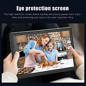 soobu 10 Inch Tablet, 5MP Front 13MP Rear IPS Screen HD Tablet Octa Core Processor 100-240V 6GB 256G Gray for Reading for Android 11 (US Plug)