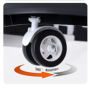 BAYWYI Baby Walker Wheels Replacement, Set of 4, Baby Walker Accessories, Plastic Rubber Wheels Casters, Universal Wheels (A-Black)