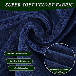 FlyGulls Rocking Chair Cushions Indoor Velvet Chair Pads High Back and Seat Cushion 2 Piece Set Navy