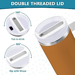 ODAWA Bronze Insulated Water Bottle with Straw Insulated Tumblers Reusable Stainless Steel Cup