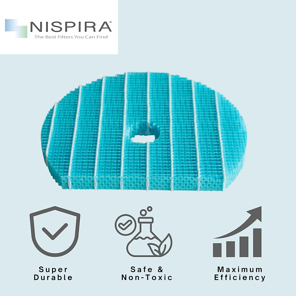 Nispira Premium Humidification Replacement Filter Compatible with Sharp Air Purifier Humidifier KC-850U KC-860U. Compared to Part FZ-C100MFU, 1 Filter