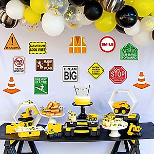 42 Pcs Construction Bulletin Board Set Under Construction Positive Sayings Accents Cutouts Signs for Classroom Learning Zone Kid's Room Decor