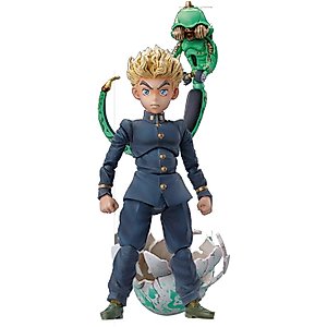 MediCos JoJo's Bizarre Adventure Part 4: Chozo Kado Koichi Hirose & Echoes Super Action Statue Figure, Multicolor
