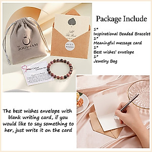 JOGDIAM Breast Cancer Survivor Gifts Bracelets for Woman Breast Cancer Awareness Accessories Motivational Encouragement Inspirational Gifts for Women Best Friend Sister