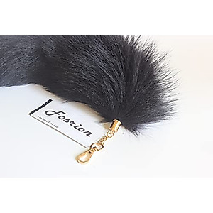 Chunxiao Supper Huge and Fluffy Sunny Fox Tail Fur Cosplay Toy Handbag Accessories Key Chain Ring Hook Tassels