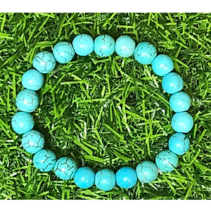 DHYANARSH Natural Phiroza Stone Bracelet 8mm - Gorgeous Healing Gemstones for Men/Women